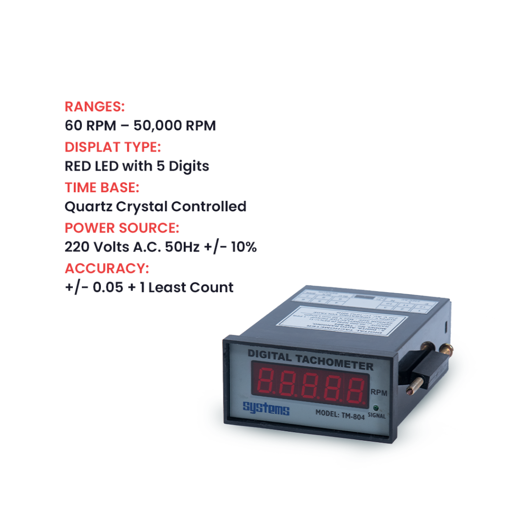 Buy Online TM-804 Tachometer with Photo-Reflective Sensor