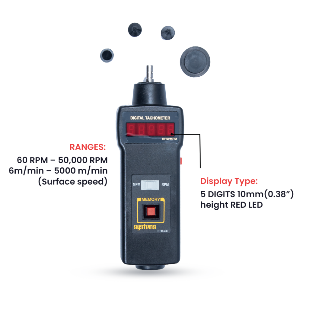 Buy Online - HTM 590 Contact Type Digital Tachometer